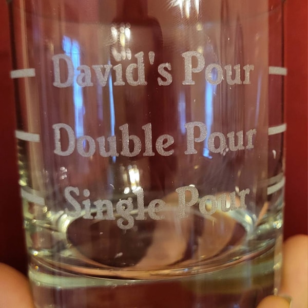 Custom Pour Line Whiskey Glass. Funny Whiskey Glass. Single Pour Double ...