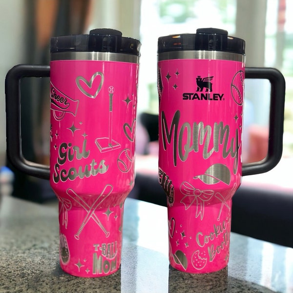 40 Oz or 30 Oz Laser Engraved Feminine Western Stanley Tumbler With ...