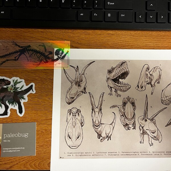 Holographic Dinosaur Stickers - Etsy