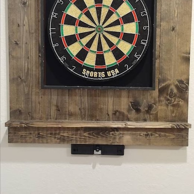 Handcrafted Dart Board Backboard Rustic Wood Game Room Decor Standard ...