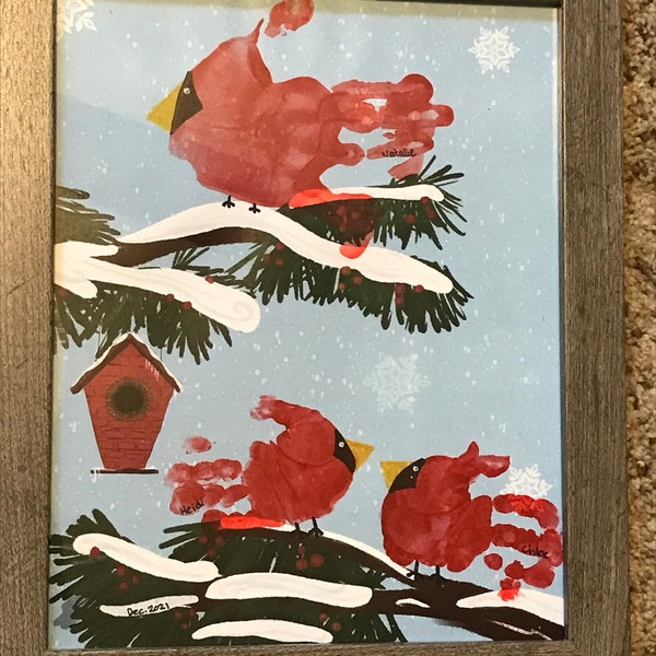 Tree Farm Truck Winter Handprint Art Craft, PRINTABLE Christmas Decor ...