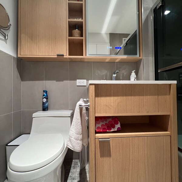 Curved Floating Double Sink Vanity With Oak Rounded Reed Fronts - Etsy