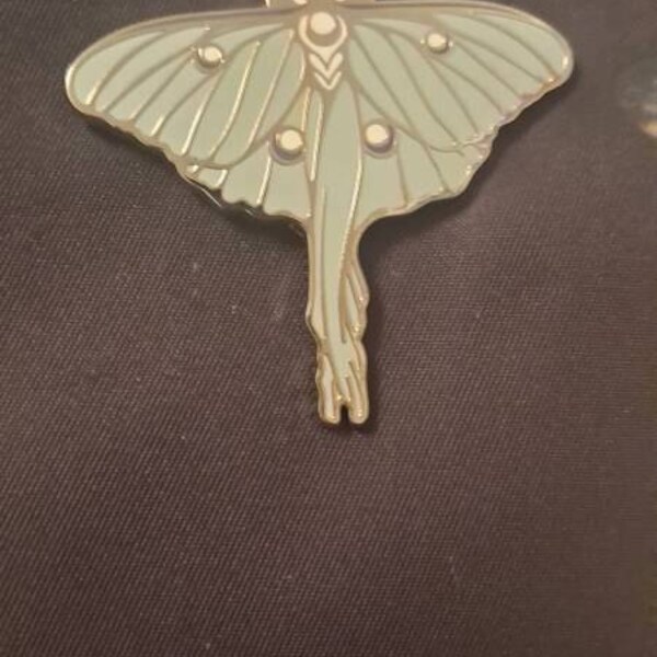 Luna Moth Enamel Pin - Moon Magic Broach - Etsy