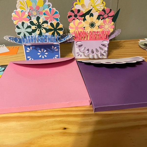 Sunshine Bouquet Card in A Box 3D SVG - Etsy