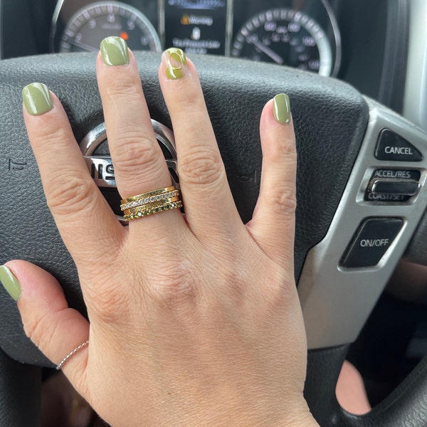 Eternity Birthstone Ring by Caitlyn Minimalist Custom Multi Gemstone Ring Personalized Jewelry ...