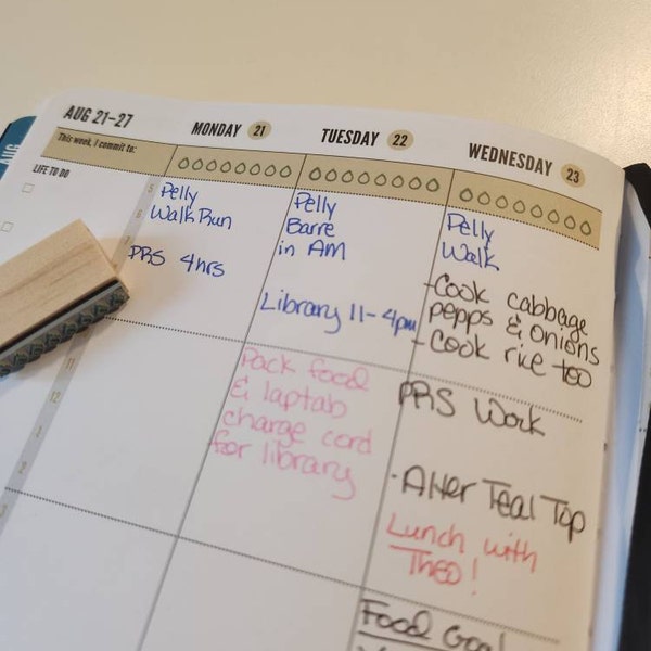 Recycling Bin Small Rubber Stamp Recycling Day Planner Stamp Small ...