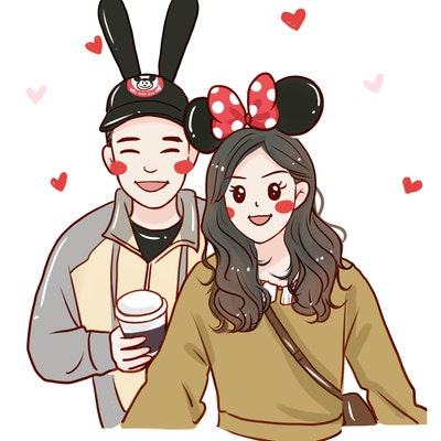 Custom Cute Chibi Portrait Commission Personalized Anime Cartoon Art ...