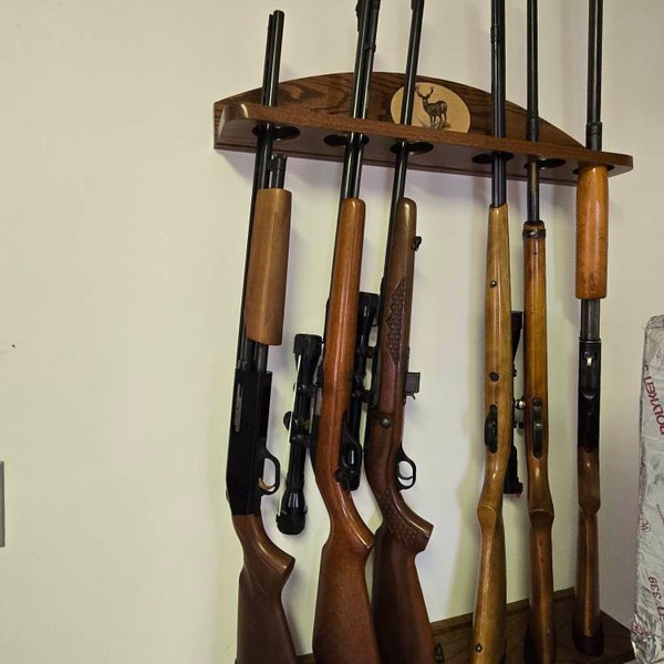 Compound Bow Recurve 6-place Solid Oak Wall Display Rack - Etsy