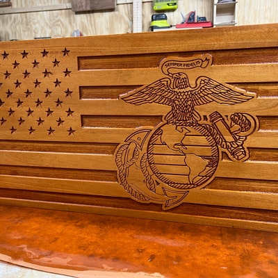 American US Ega Eagle Globe Anchor Marine Corp Flag SVG PDF Files Cnc ...