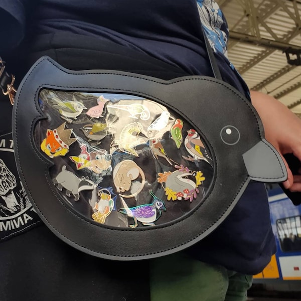 Crow Ita Bag Black Crossbody Purse - Etsy