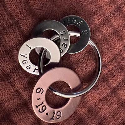 CARPE DIEM Hand Stamped Washer Key Chain Graduation Gift - Etsy