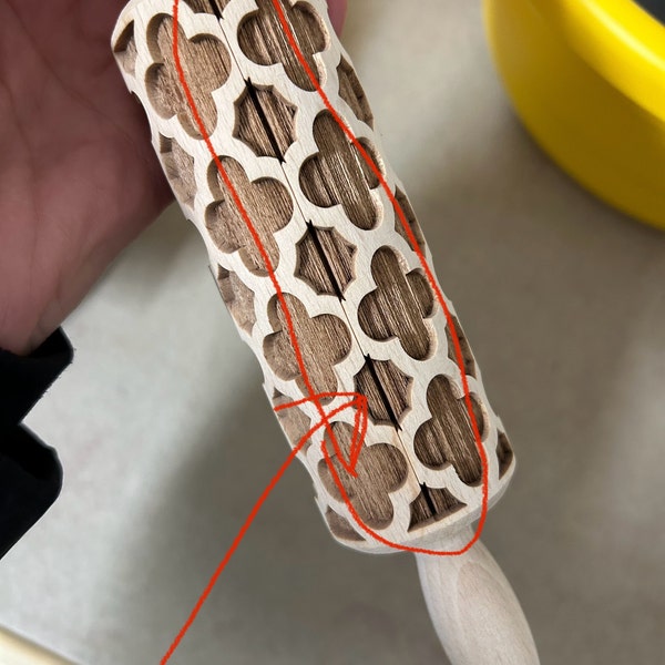 CHRISTMAS SQUARE Rolling Pin, Embossing Rolling Pin, Engraved Rolling ...