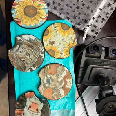 Custom Car Coasters, Neoprene Coasters, Cute Coasters, Western Coasters ...