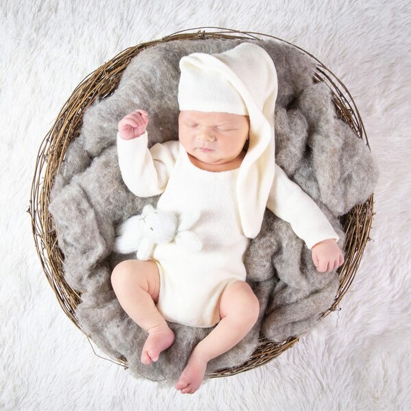 Pink Newborn Prop, Baby Photography Loose Curls Basket Stuffer, Wool ...