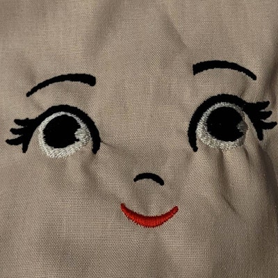 Doll Face Machine Embroidery Design Cute Face Doll Face - Etsy