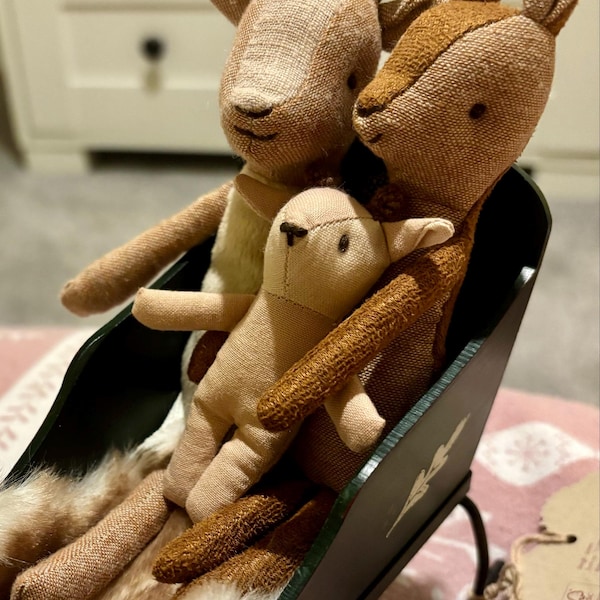 Tiny Deer Boots for Maileg Mouse on Christmas / Size for Big, Little ...