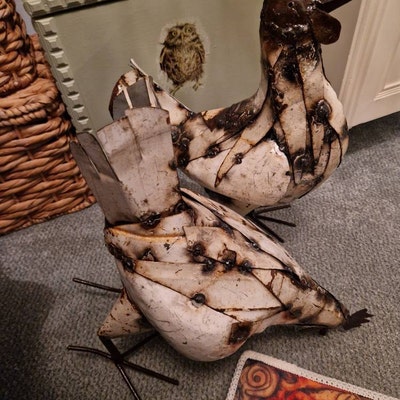 Metal Pheasant Garden Ornament Sculpture Art Handmade Recycled Metal ...