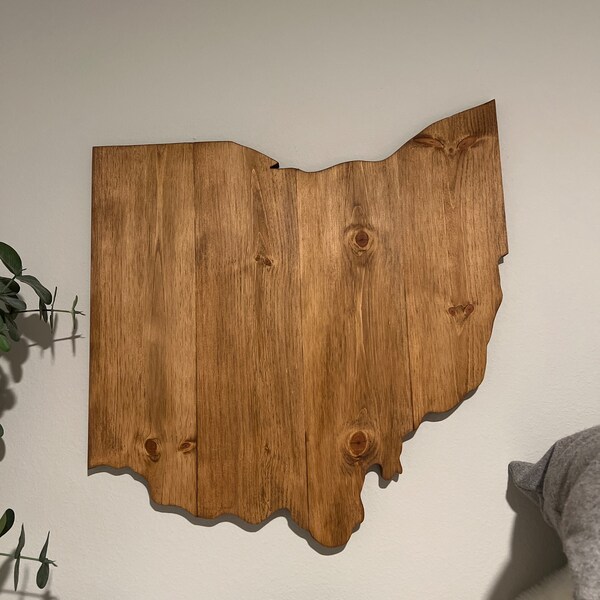 Ohio Rustic Wood State, Wooden Ohio State, Rustic Ohio, Ohio Sign, Ohio ...