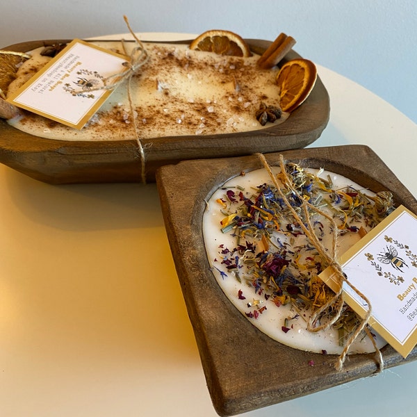 Spiced Orange and Cinnamon Chai Woodwick Dough Bowl Candle - Etsy