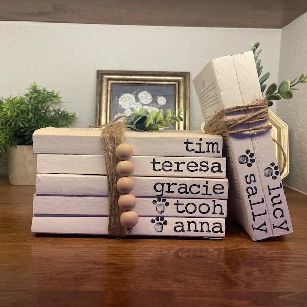 Personalized Stamped Books With Family Names, Books With Names ...
