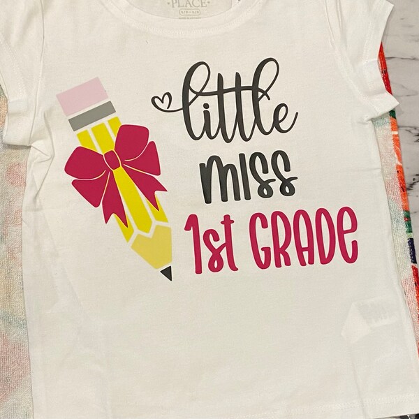 Little Miss First Grade SVG PNG PDF, Hello 1st Grade Svg, Back to ...