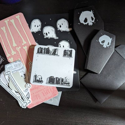 Spider Web Note Pad Spooky Cute Goth Stationery - Etsy