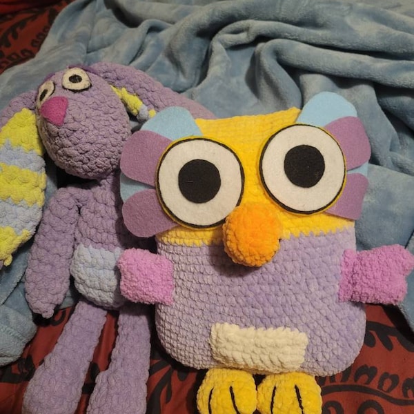 Bluey Chattermax Velvet Crochet Handmade Stuffed Animal - Made in USA ...