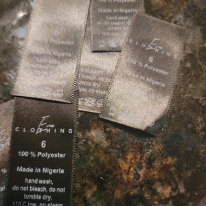 250 Pcs Custom Printed Satin Material Main Labels or Care - Etsy