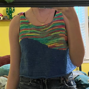 Wavey Crop Top Knitting Pattern - Etsy