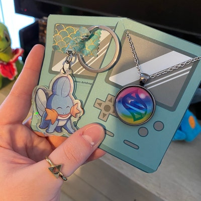 Pokemon Mega Stone Necklace, Mega Stone Pendant, Pokemon Mega Evolution ...