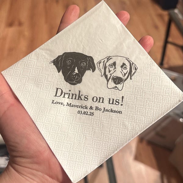 Custom Love Note Handwriting Napkins, Personalized Handwritten Note ...