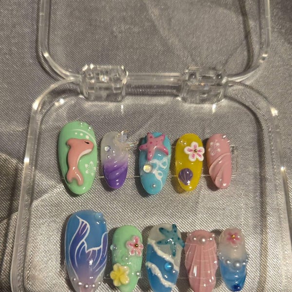 Halloween Bat French Tip Press on Nails - Purple Handmade Reusable ...