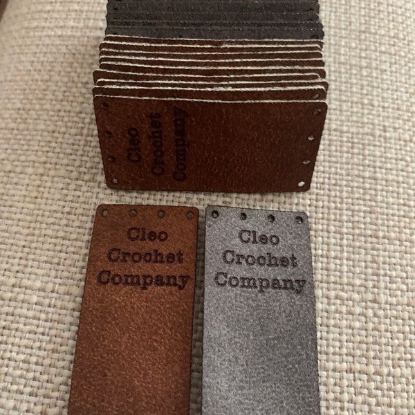 Custom Engraved Faux Suede Labels | Sew on Clothing Labels | Clothing ...
