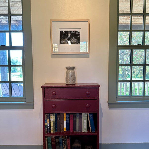 Woodcut Print of Pine Tree Roots at a Lakeshore "holding the Earth: Lac ...