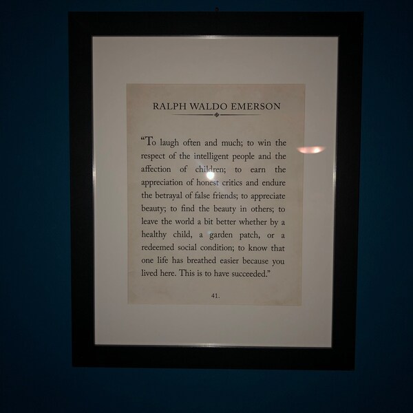Ralph Waldo Emerson Vintage Book Page Literary Quote Art Print for Home ...
