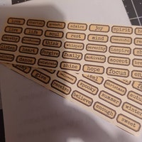 Random words and numbers printable labels, digital download for junk ...