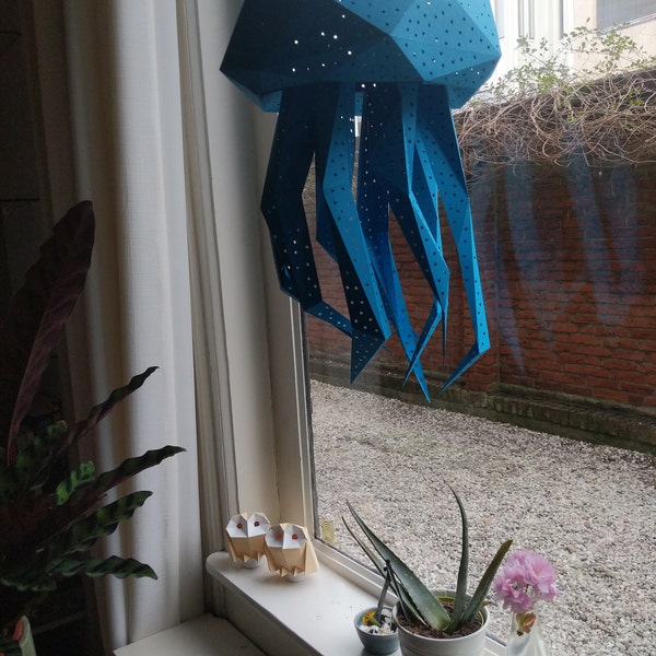 Jellyfish DIY Gift Kit, DIY Paper Sculpture, 3d Paper Sculpture, Low ...