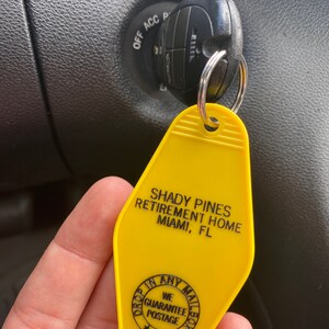 Golden Girls Shady Pines Retro Hotel Keychain Vintage Style - Etsy