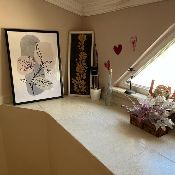 Abstract Boho Sun Prints, Ocean Waves Illustration, Printable Wall Art ...