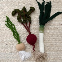 Knitted Leek - Gift for Toddler - Baby Photo Prop Soft Toy Play Food ...