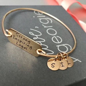Design Your Own Engraved Bangle Bracelet, Custom Message Jewelry in ...