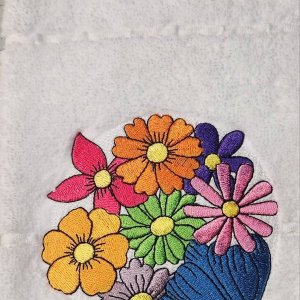 9 Individual Mini Boho Flowers Machine Embroidery Designs, 7 Sizes ...