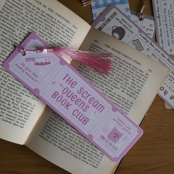 Scream Queens Book Club Bookmark | Horror Reader | Cute Spooky Bookmark ...
