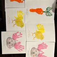 Hoppy Happy Easter/ Bunny Carrot / Footprint Handprint Art Craft / Foot ...