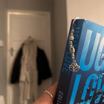 Quartz Book Mark, Hand Made to Order. Charm Options Elephant, Lotus ...