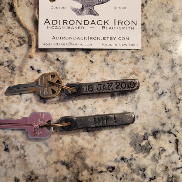 6 Tally Marks Iron Anniversary Key Chain Gift. 6th Anniversary Iron ...