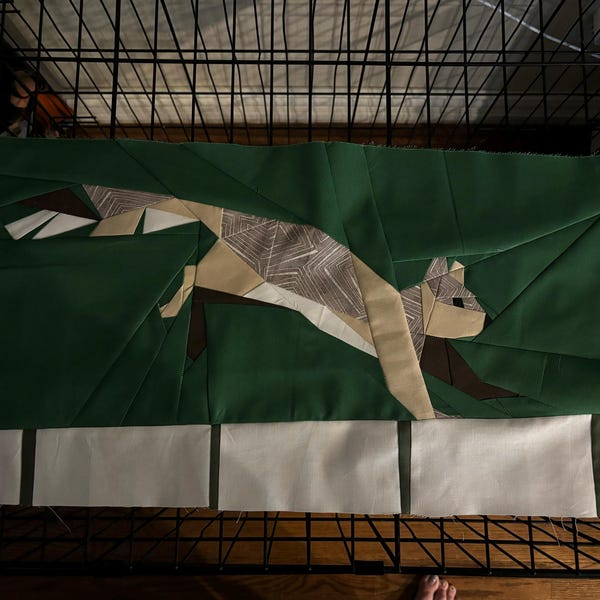 Mountain Lion FPP Sewing Pattern, Puma Foundation Paper Piecing Quilt ...