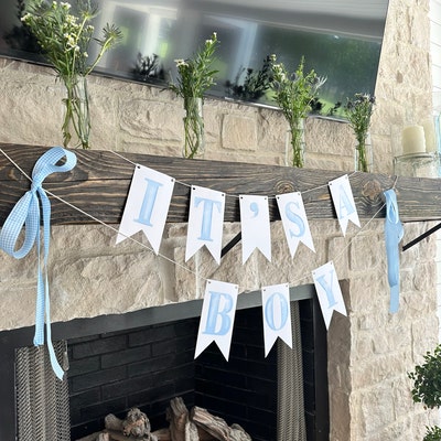 Hospital Baby Name Sign Printable 8x10 Watercolor Blue Crest Baby ...
