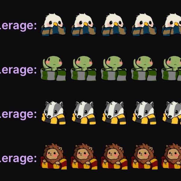 Twitch Emotes | Magical Houses Pack - Etsy