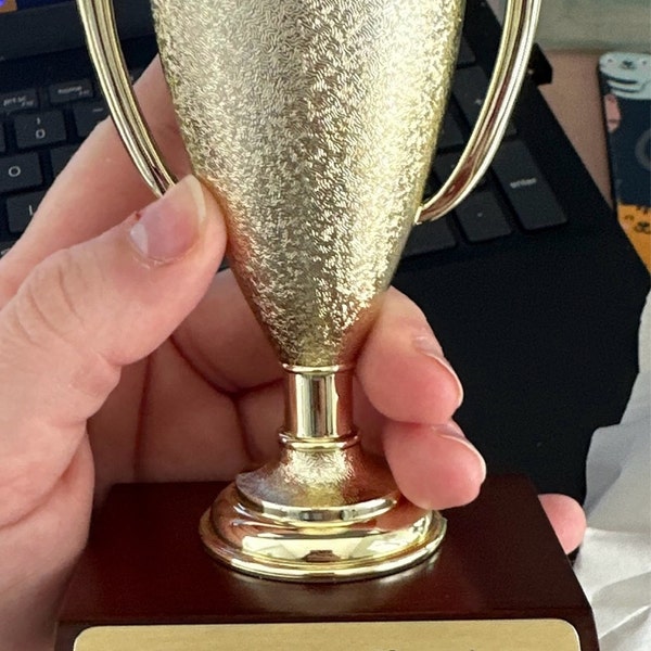 Cup Trophy Award Free Personalization With Your Text 5 1/4" Tall Great ...